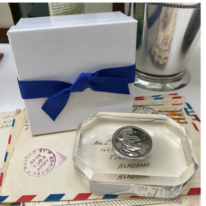 Napoleon Paperweight | Acrylic Paperweight with Silver Napoleon Coin ...