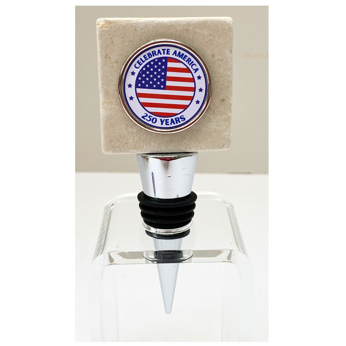 250th Anniversary of America Marble Bottle Stopper | Gift to Celebrate