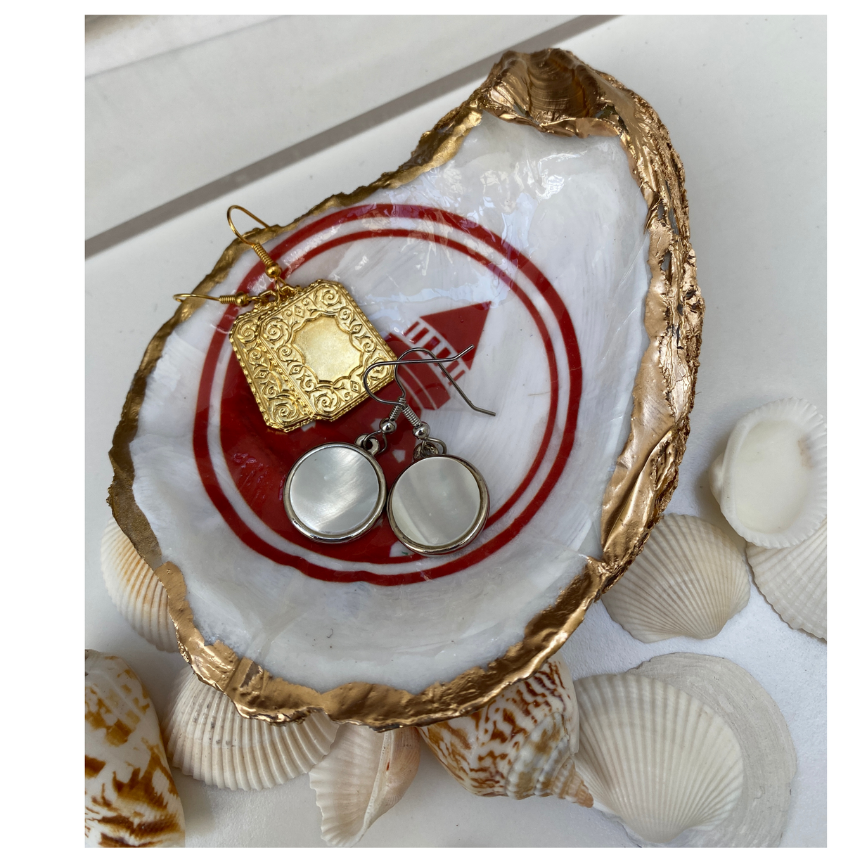 Custom, Personalized, Oyster Shell Art, Logo Design, Minimum order 60 ...