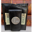 Money Clip, Hunter Theme, Black Faux Leather - Classic Legacy