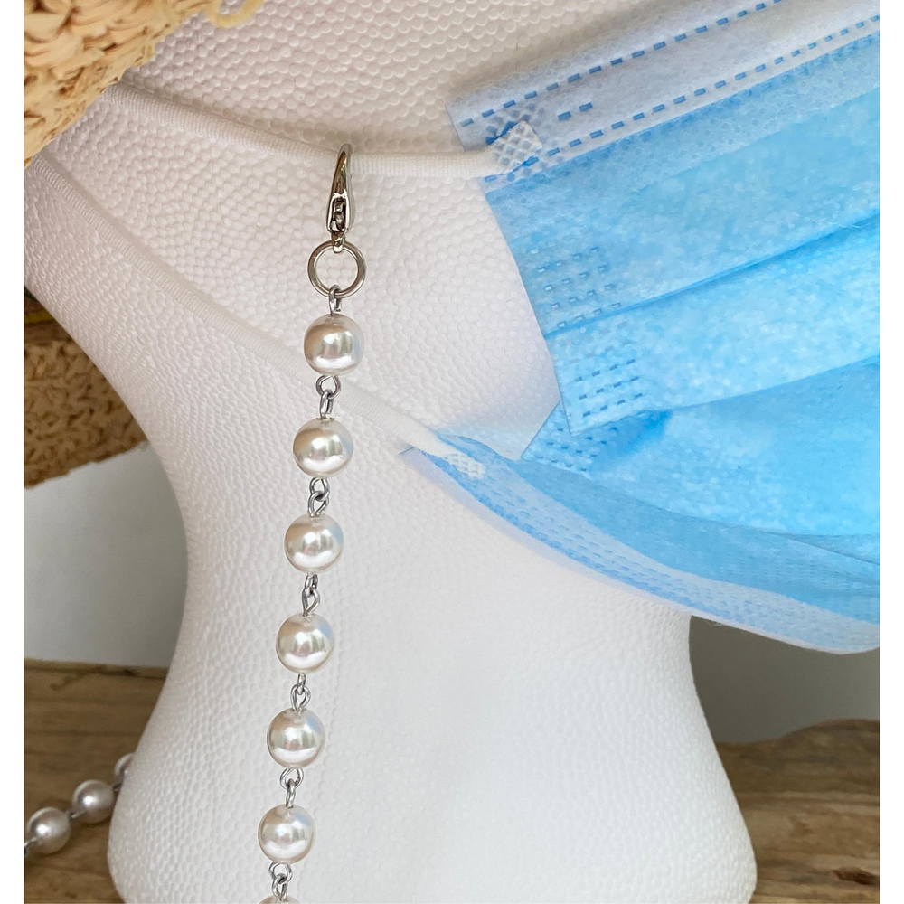 Faux Pearl Necklace Chain, Pearl Mask Chain - Classic Legacy