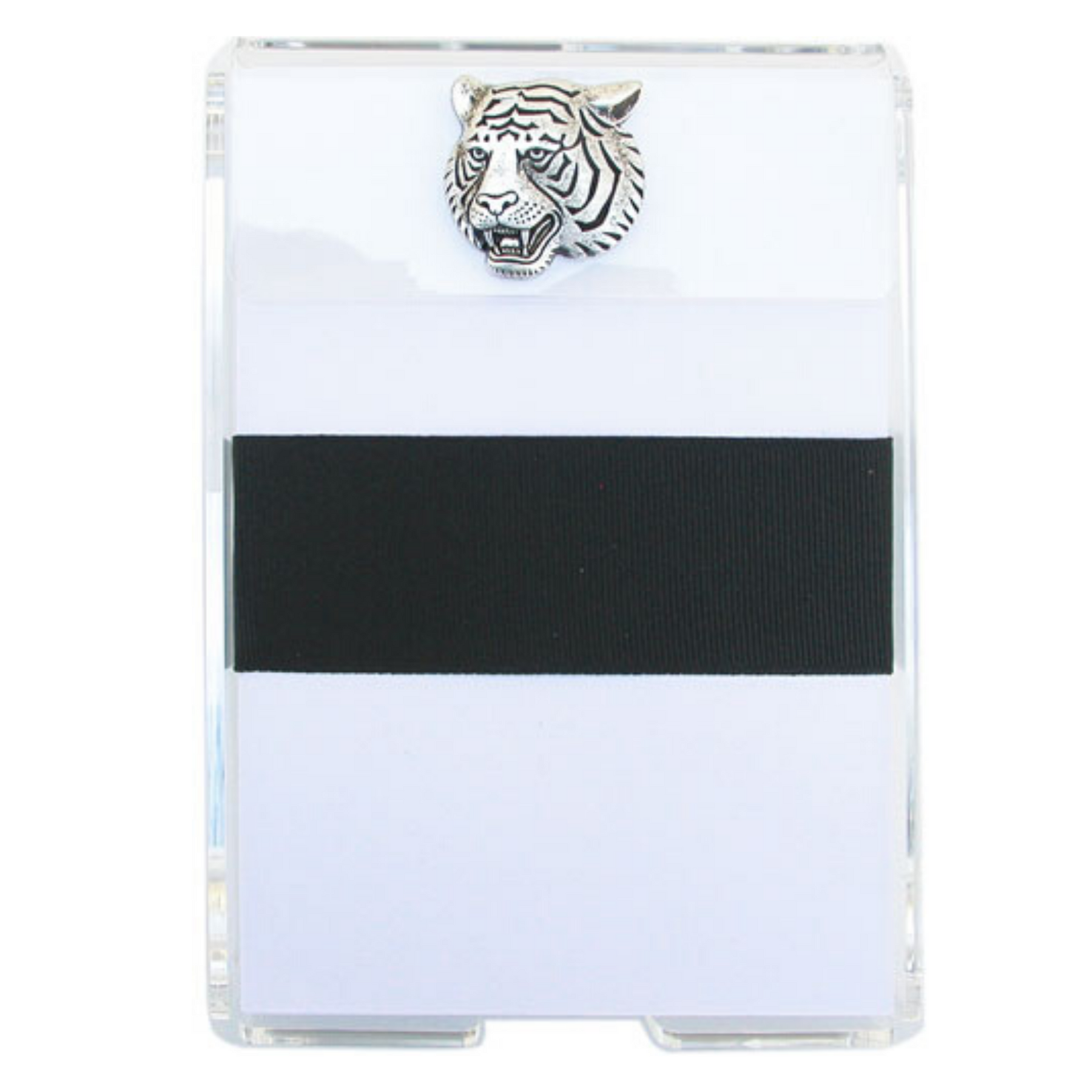 Tiger Notepad | Gift for Tiger Football Fan | Silver Tiger Head Acryli