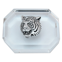 Tiger Paperweight | Gift for Tiger Football Fan | Desktop Accessory ...
