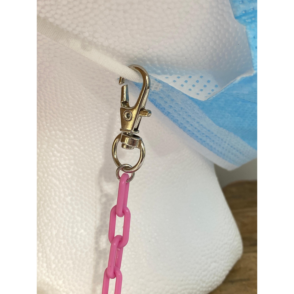 Necklace Chain, Pink, Acrylic, Lobster Claw Connectors - Classic Legacy